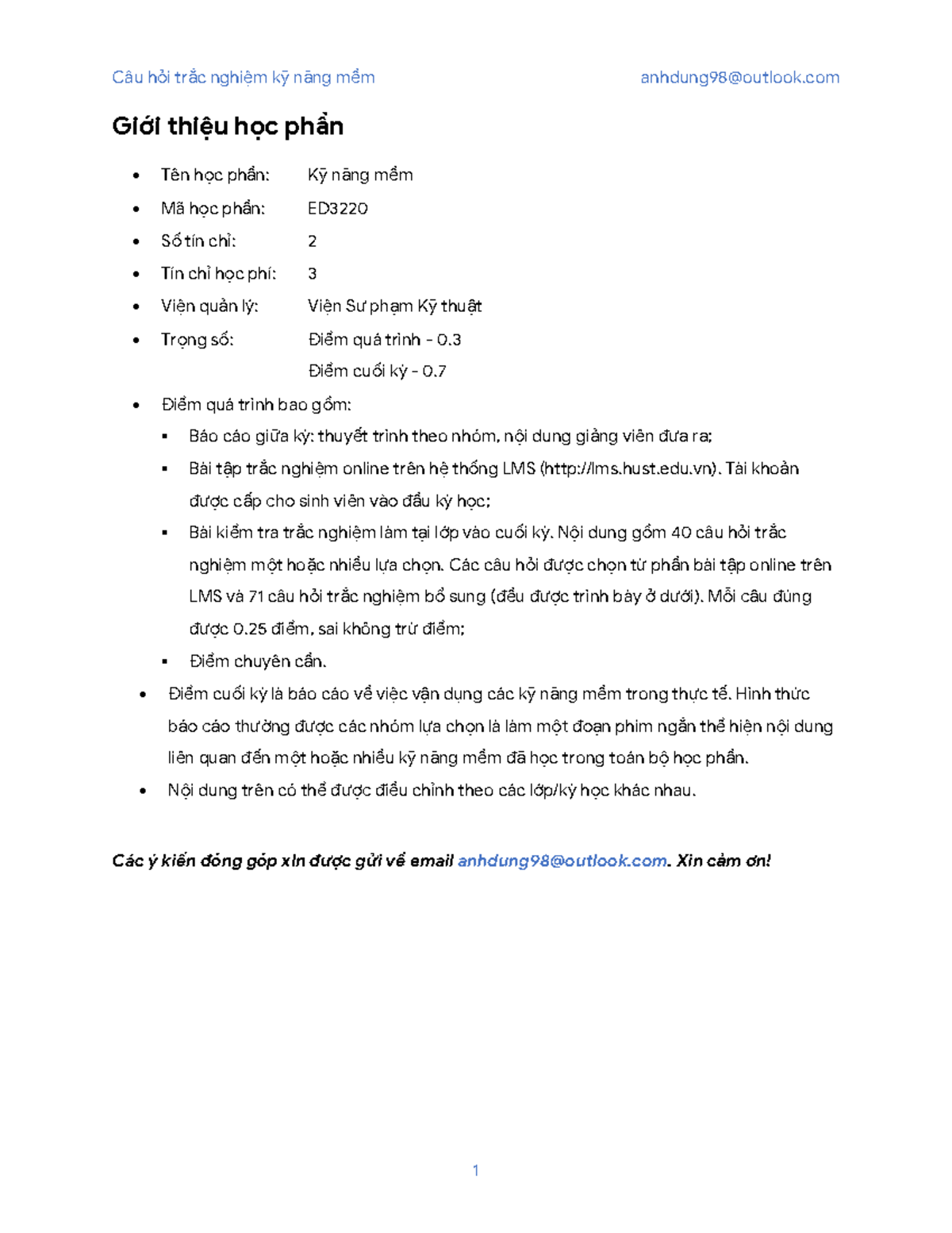 [123doc] - cau-hoi-va-dap-an-trac-nghiem-ky-nang-mem-lms-cuoi-ky-dh-bach-khoa-ha-noi - Studocu