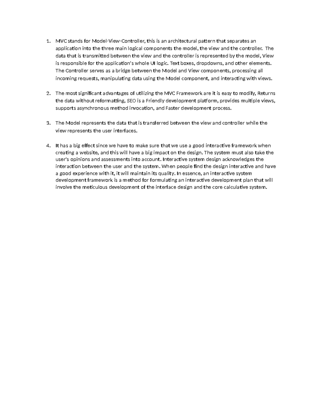07 tp 1 hci - task performance - MVC stands for Model-View-Controller, this is an architectural ...