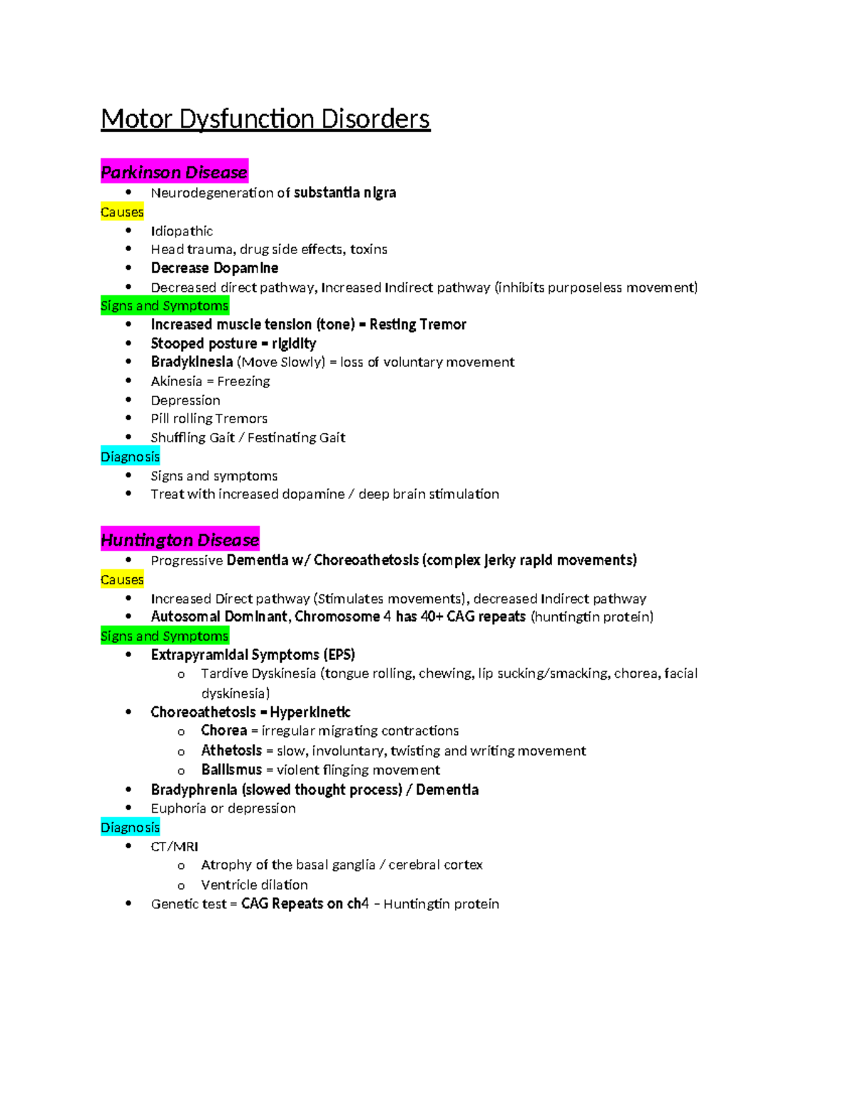 Motor Dysfunction Disorders - Motor Dysfunction Disorders Parkinson ...