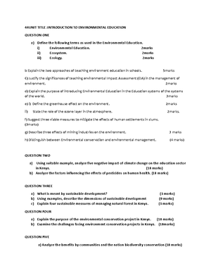 Env lit - ENVIRONMENTAL LITERACY/ DEMONSTRATE ENVIRONMENTAL LITERACY 7 ...