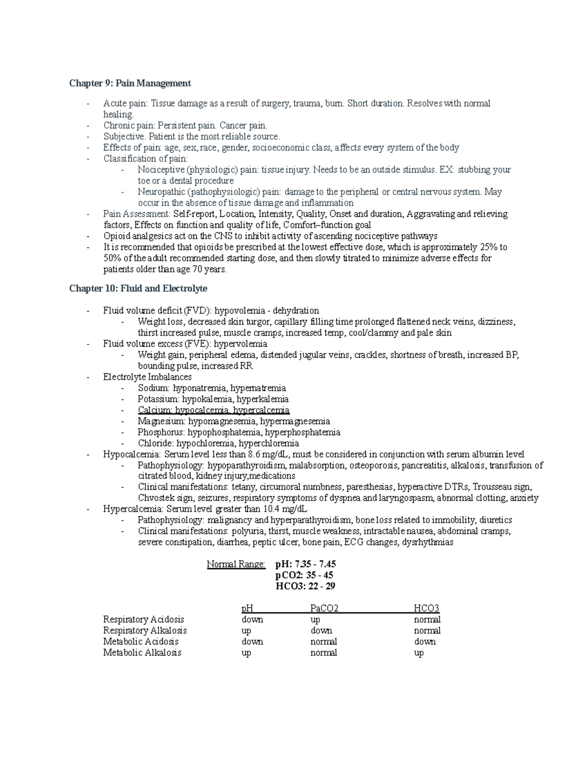 Med Surge Midterm - medical surgical nursing lecture note: pain ...