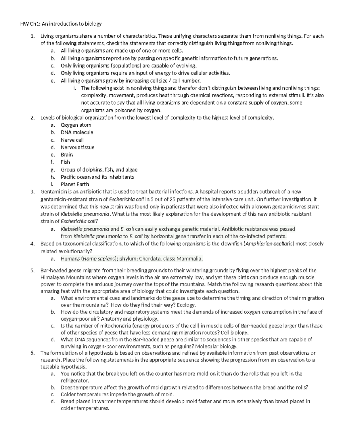 Chapter 1 Multiple Choice Questions - HW Ch1: An introduction to ...