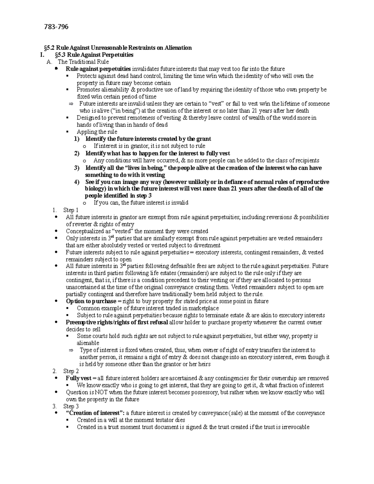 2 22 Extra Reading 783 5 Rule Against Unreasonable Restraints On 2-22-extra-reading-783-5-rule-against-unreasonable-restraints-on
