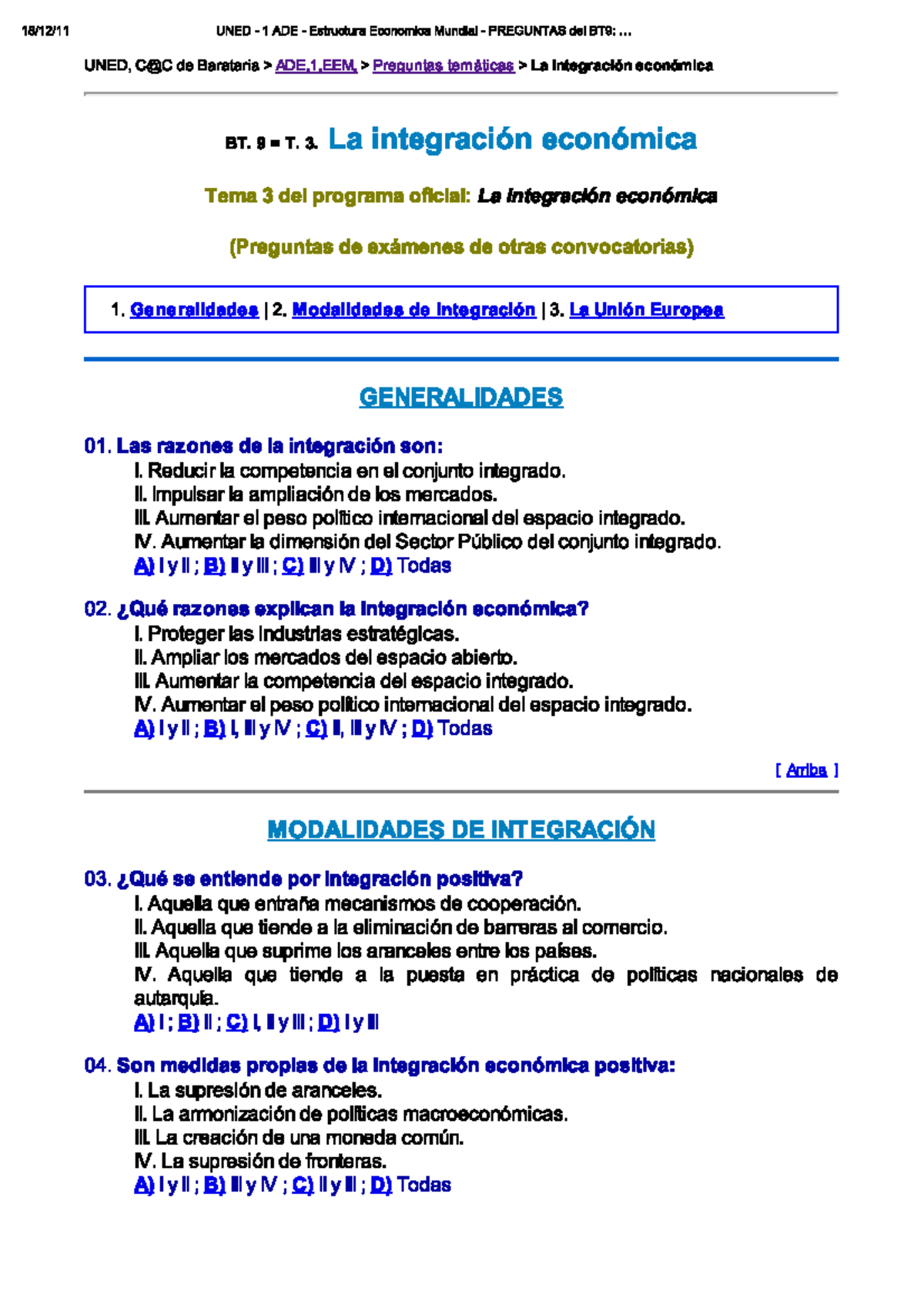 Preguntas tema 3 - Exámenes Tema 3 - Economía Mundial - Studocu