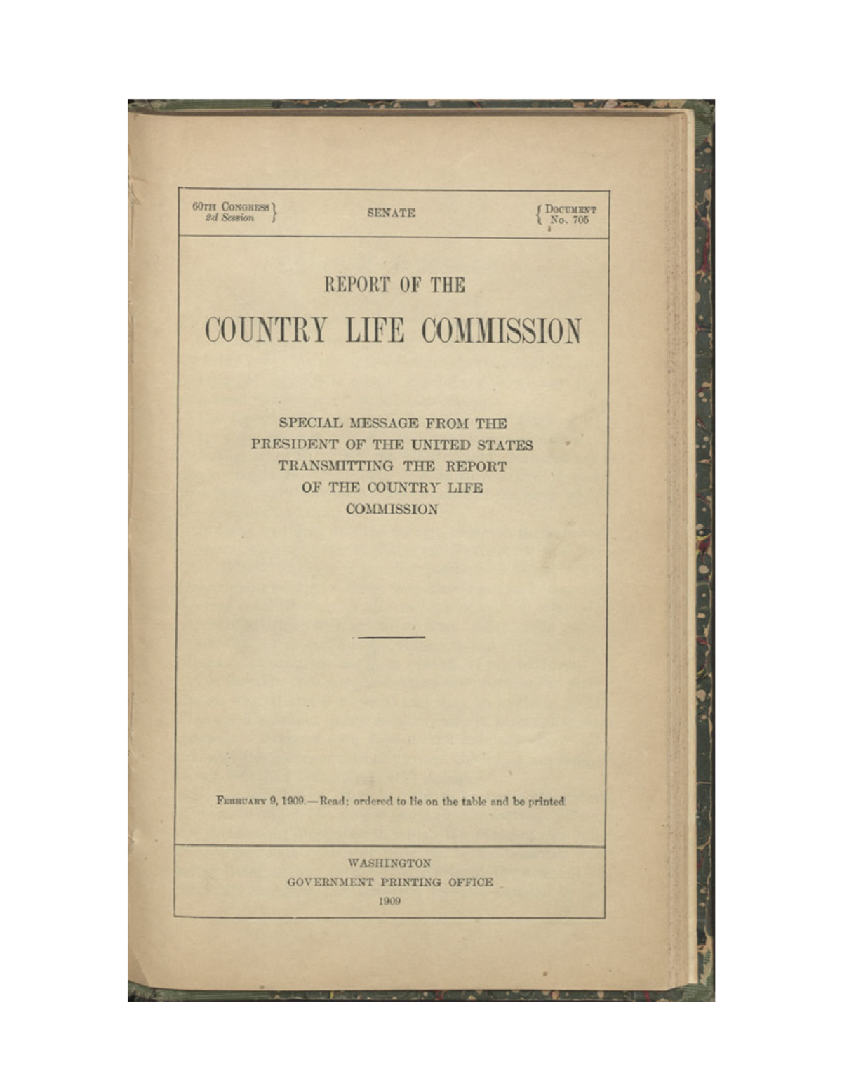 1909 Report of The Country Life Commission - Report of the Country Life ...