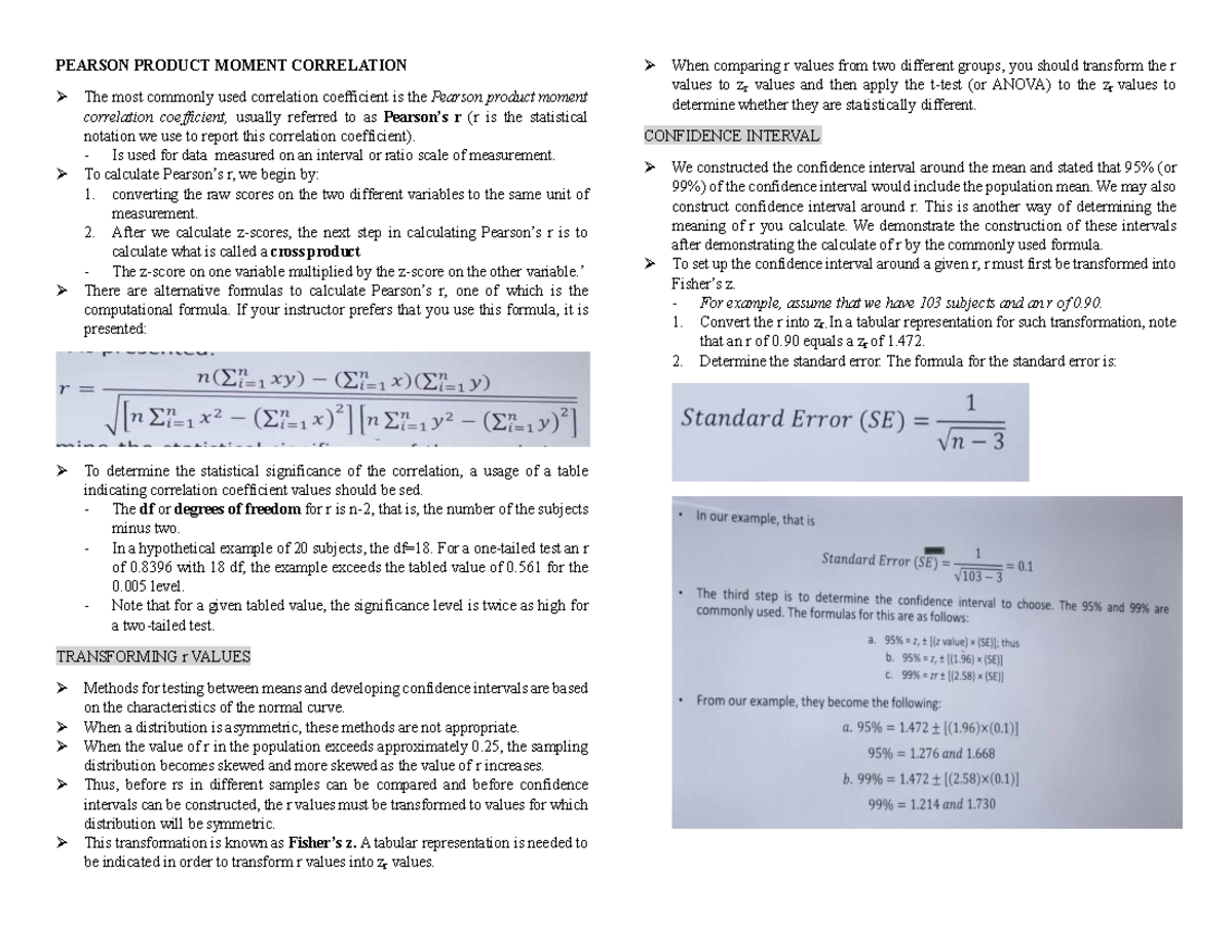 Pearson Product Moment Correlation Pearson Product Moment Correlation The Most Commonly Used 8197