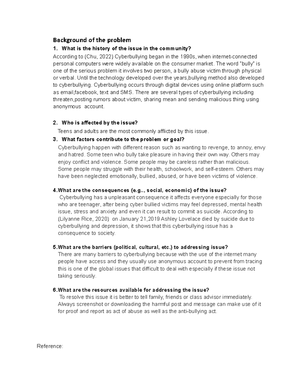 Background of the problem - Background of the problem What is the ...