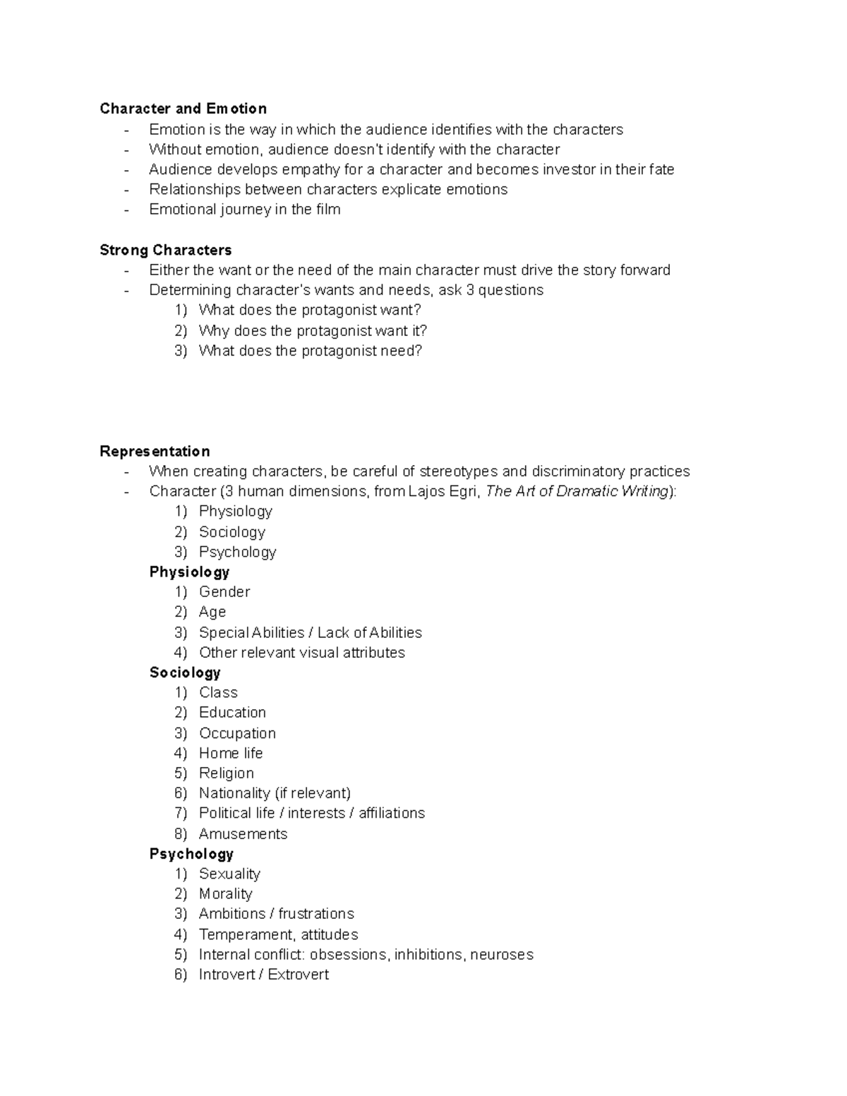 Building Characters - Character and Emotion - Emotion is the way in ...