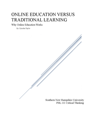 PHL 111 6-2 Journal - Introduction to Critical Thinking Module Six ...