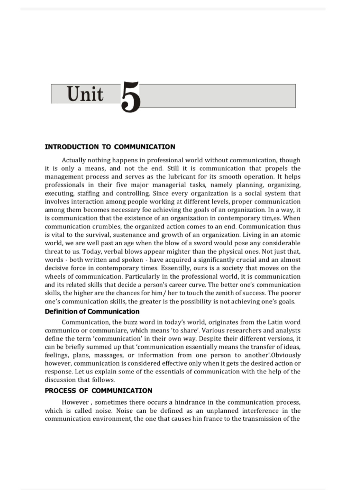 Introduction OF Communication - English Common course - Studocu
