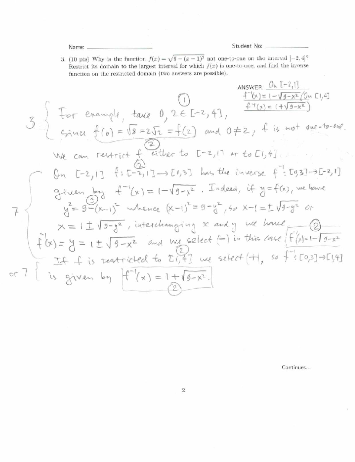 Exam 29 September 2017, questions and answers - Sc/Math 1013 - Studocu