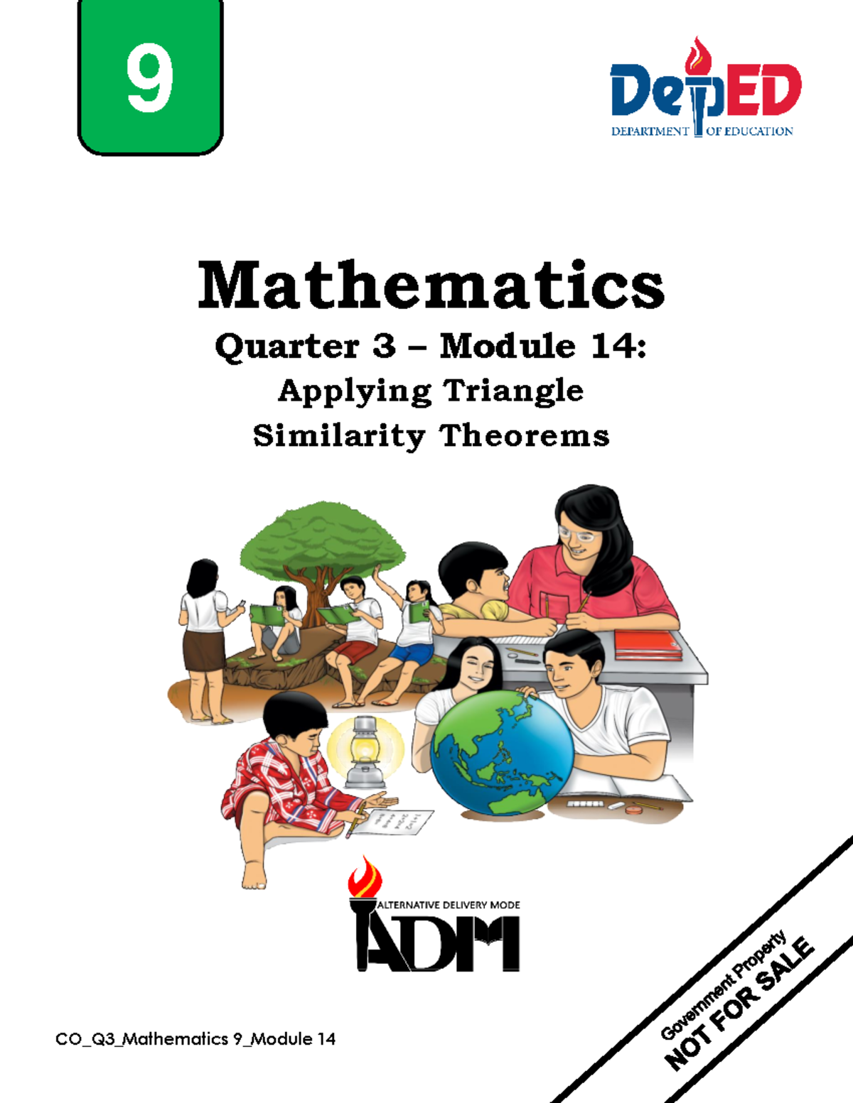 MATH9 Q3 Module 14 - Copy - Mathematics Quarter 3 – Module 14: Applying Triangle Similarity ...