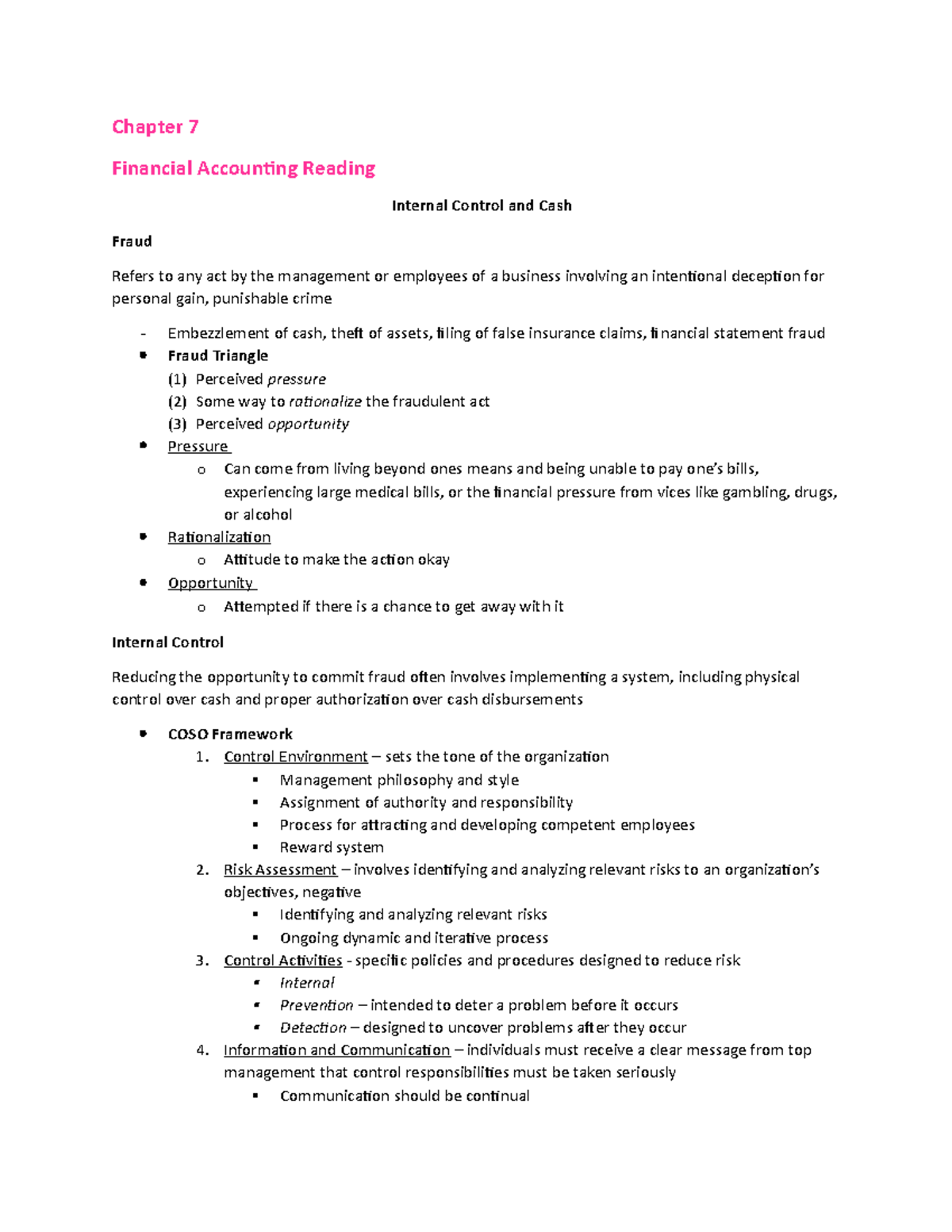 Chapter 7 - Professor Stewart Smith - Chapter 7 Financial Accounting ...