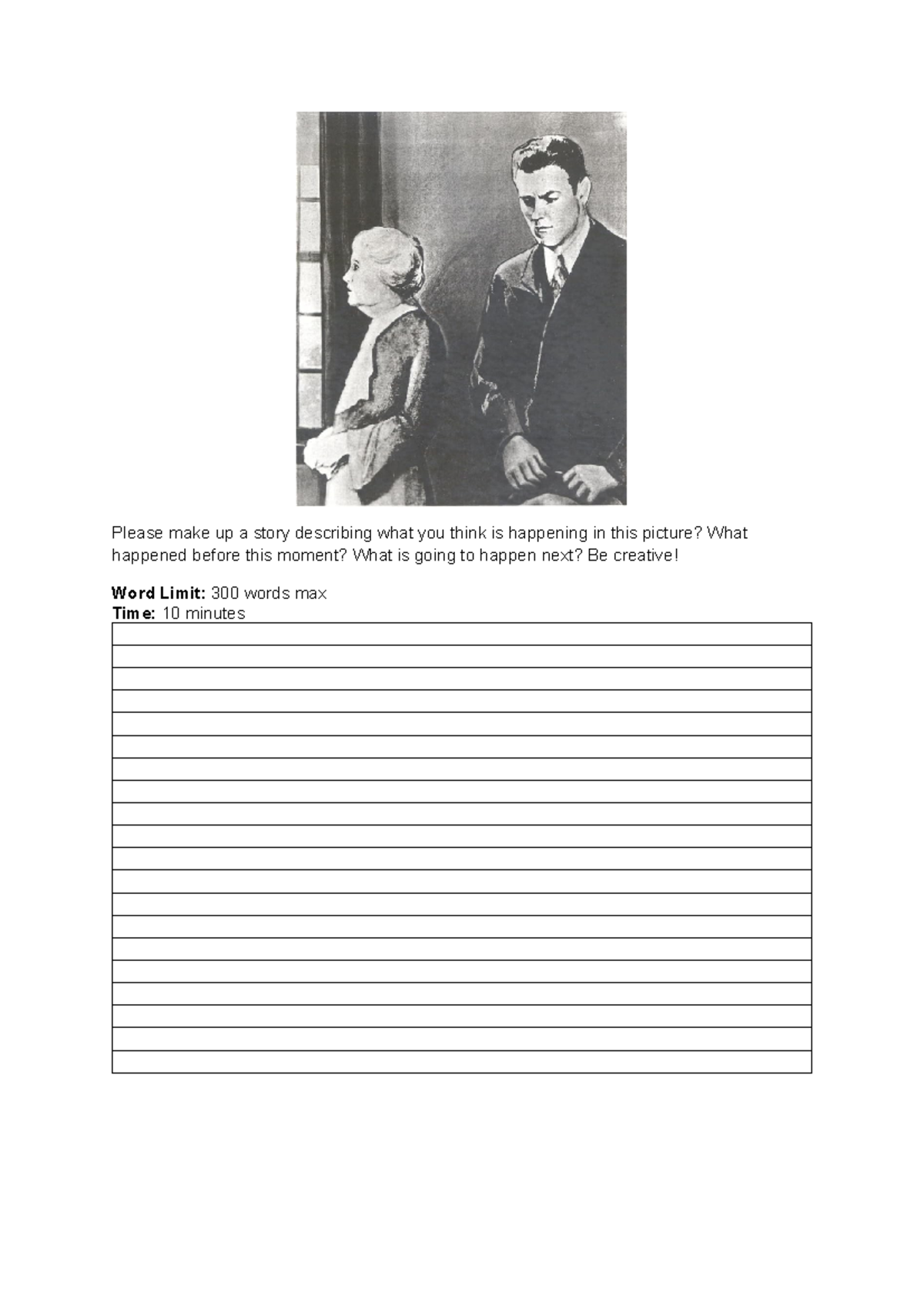PSY TEST - TAT FOR CORPORATE - Psychology - Please make up a story ...