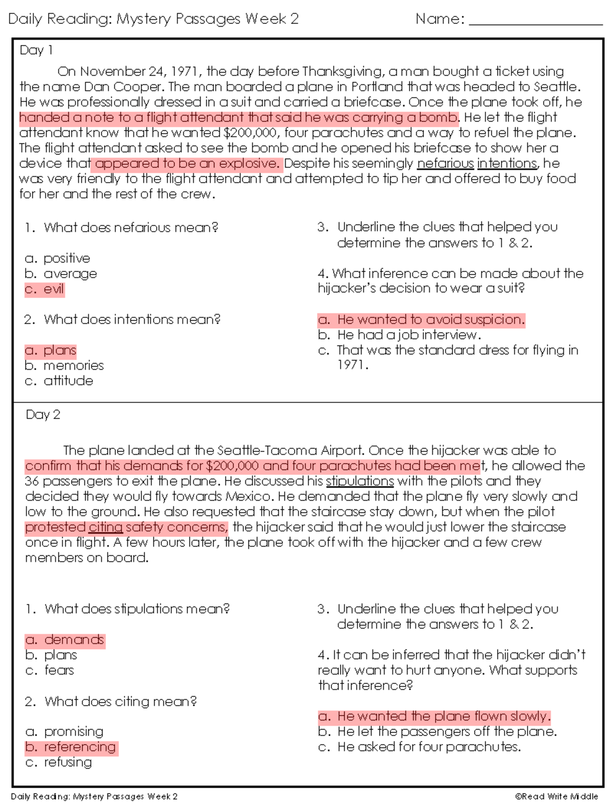 Kami Export - Jason Yanez - 1 - Context Clues Reading Comprehension ...