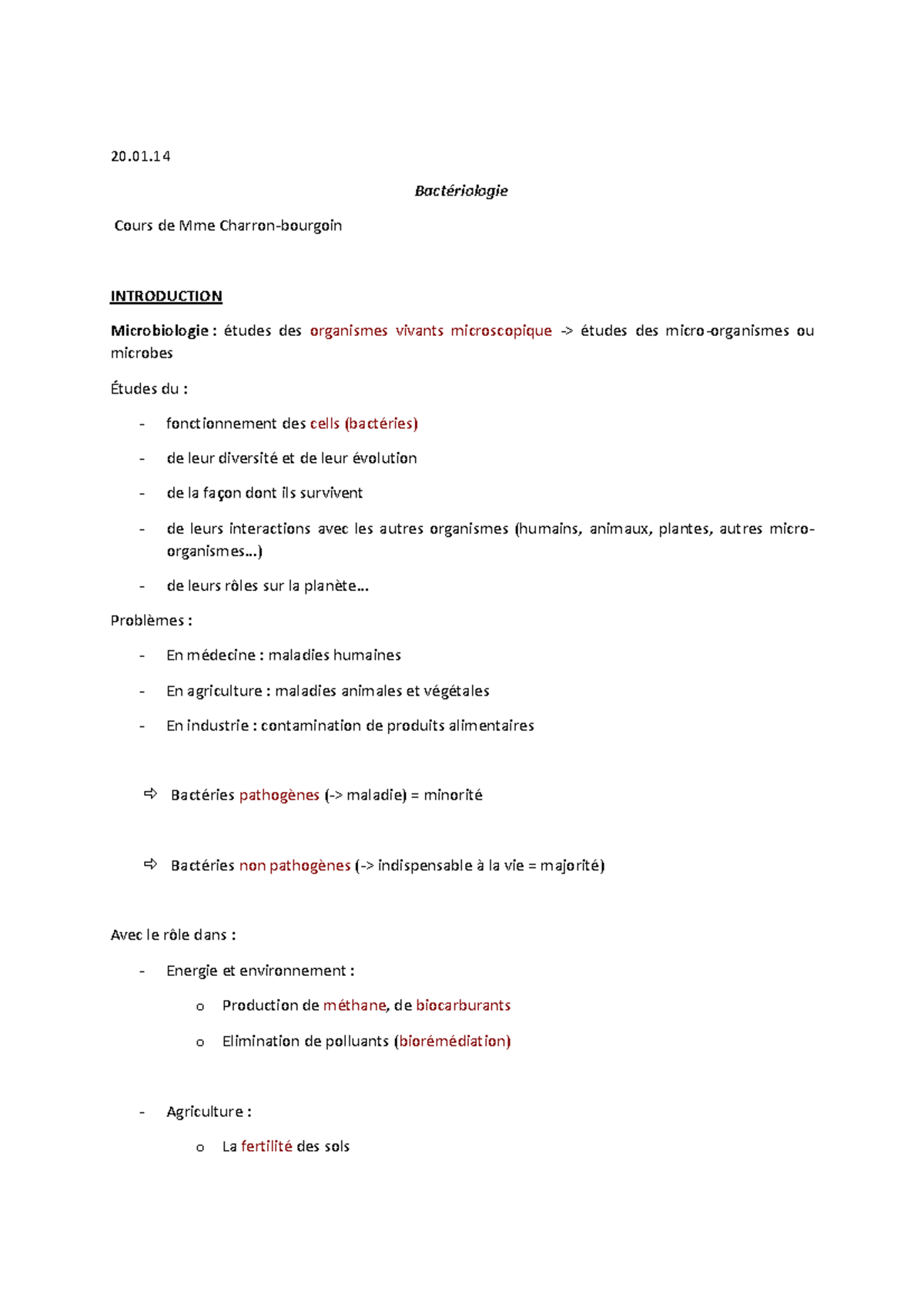 Bactériologie 20.01 L1 Biologie - Warning: TT: undefined function: 32 20. Bactériologie Cours de ...