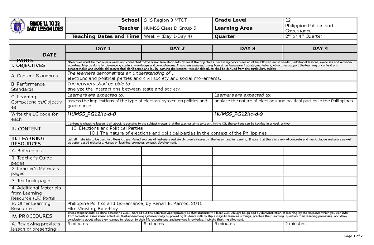 PPG Q2 Week cd - Elections and Political Parties in the Philippines ...