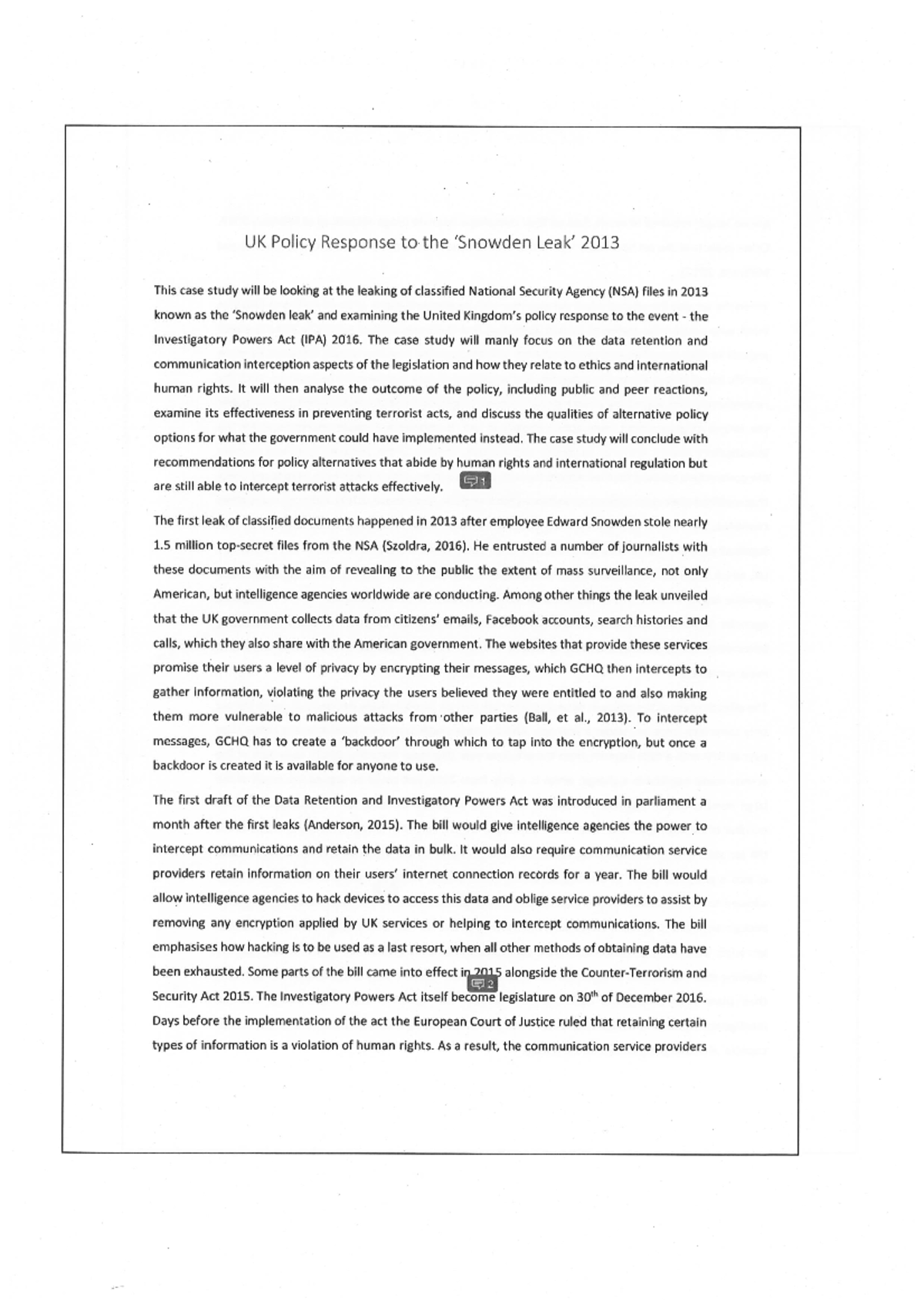 Case study for policy responses - Southampton - Studocu