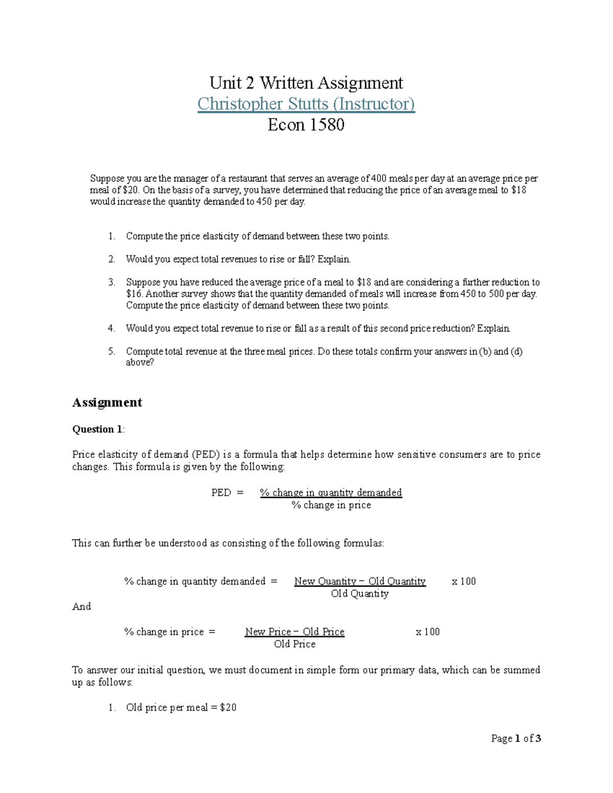 Unit 2 Written Assignment - Page 1 of 3 Unit 2 Written Assignment ...