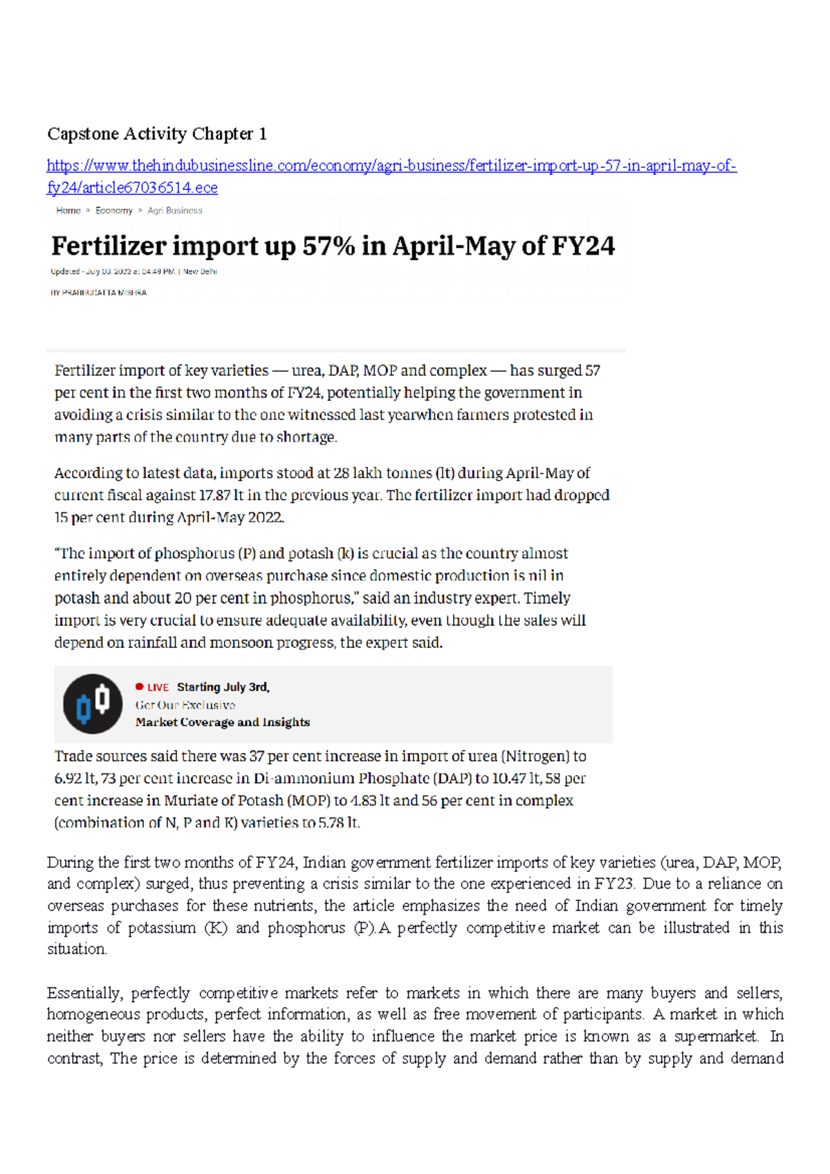 Capstone Activity 1 - ECON1101 - UNSW Sydney - Studocu