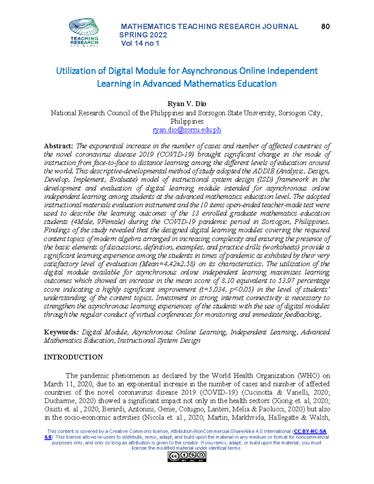 Theoretical framework - SPRING 2022 Vol 14 no 1 Utilization of Digital Module for Asynchronous ...