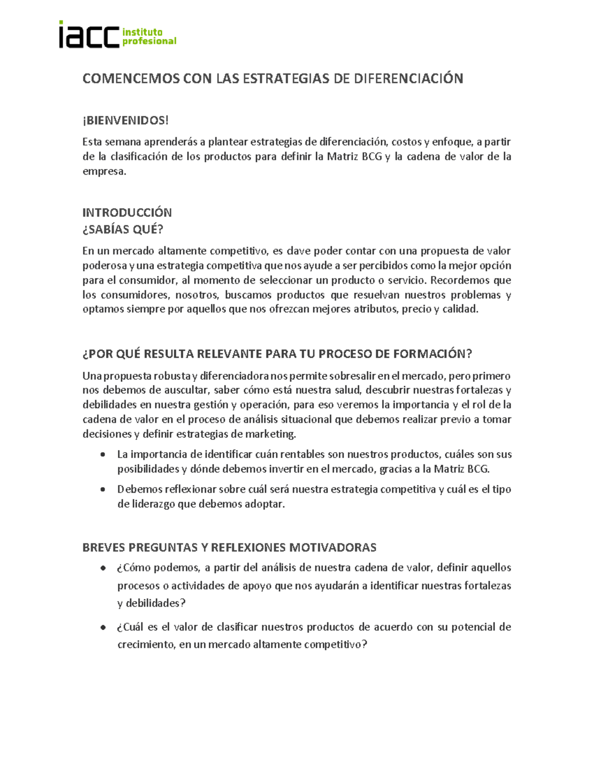 S5 Notas Inicio ACC Maret 1103 - COMENCEMOS CON LAS ESTRATEGIAS DE ...