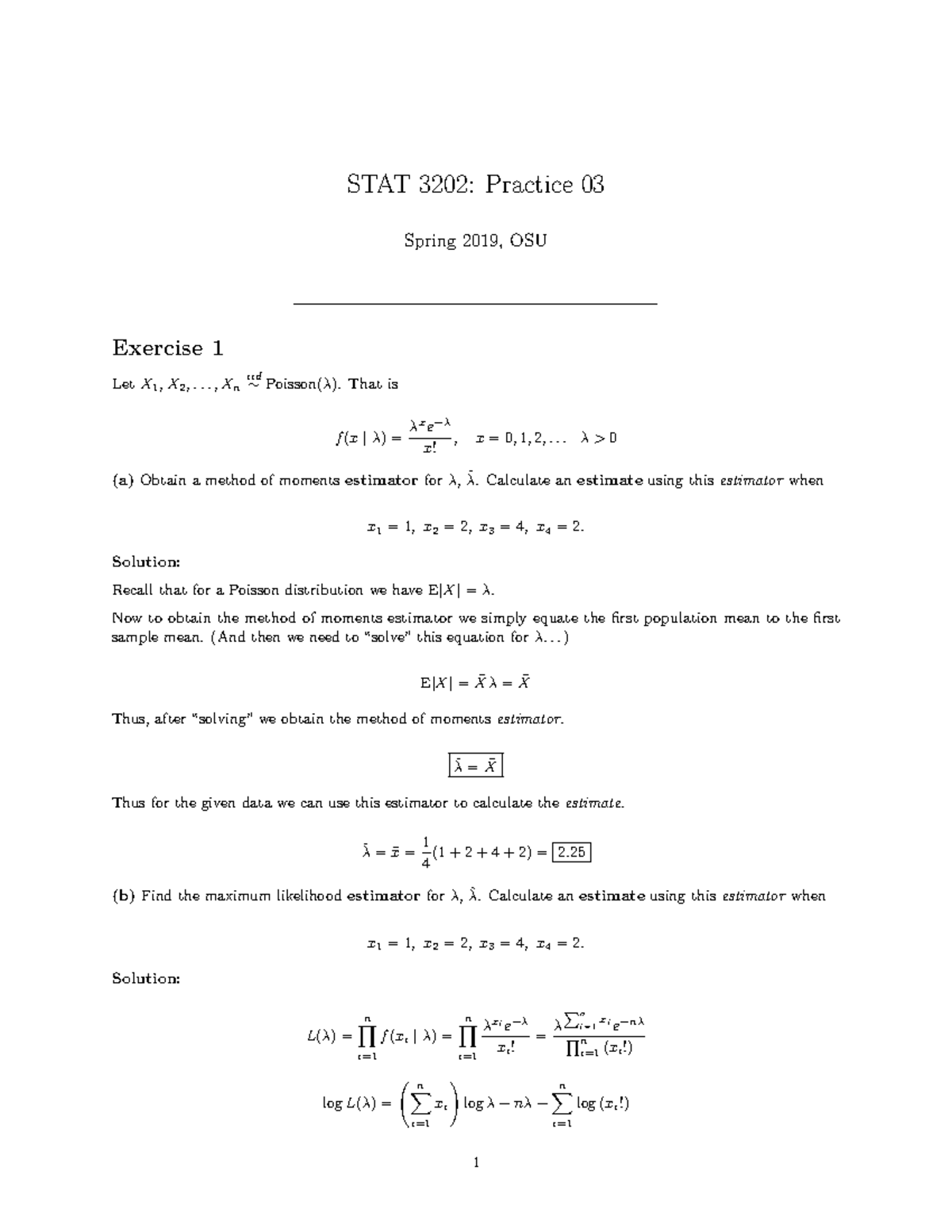 Lab pp-03-soln - stat - STAT 3202: Practice 03 Spring 2019, OSU ...