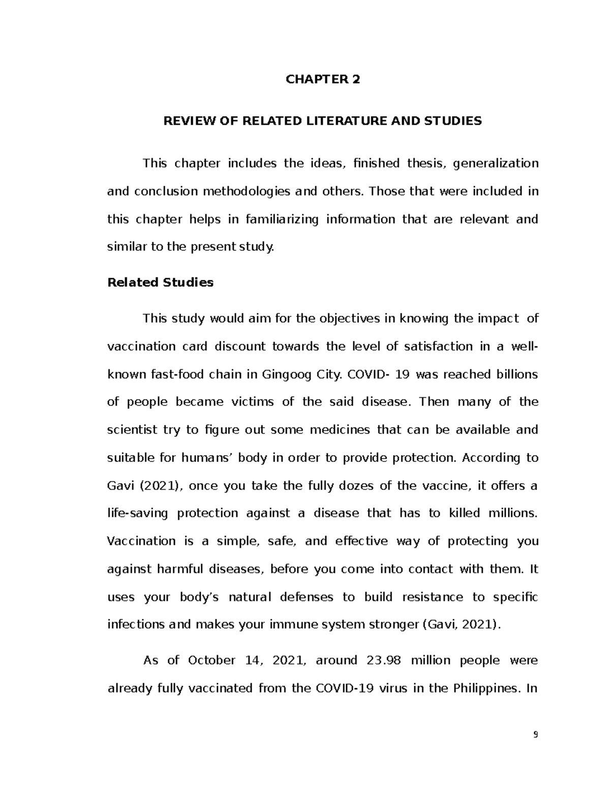 Chapter 2 Research Paper - CHAPTER 2 REVIEW OF RELATED LITERATURE AND ...
