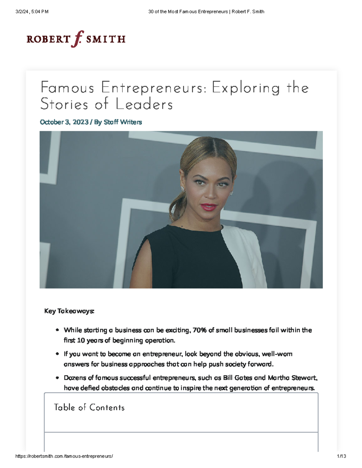 30 of the Most Famous Entrepreneurs Robert F. Smith - Famous ...