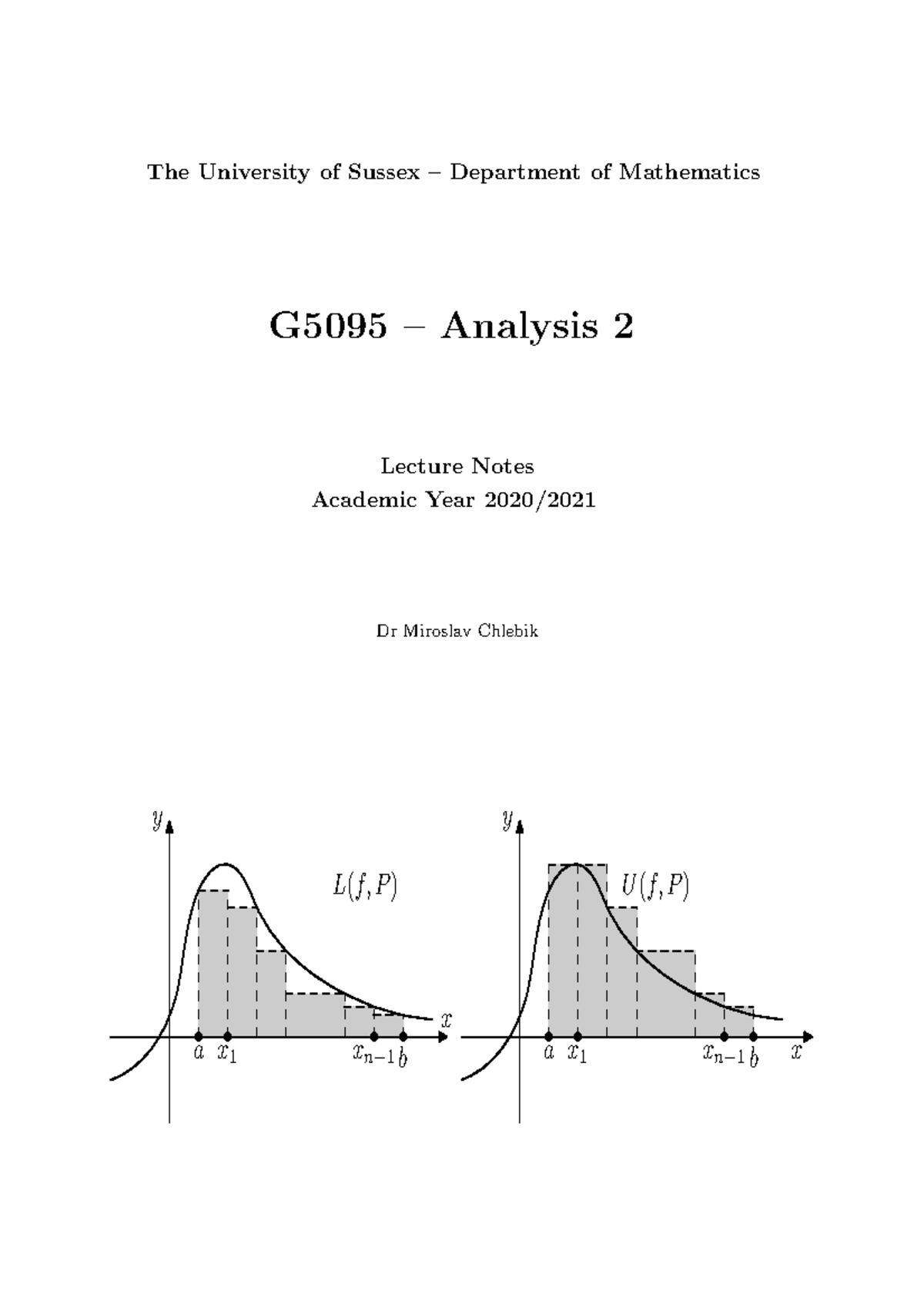 Analysis 2 Lecture Notes - The University of Sussex – Department of ...