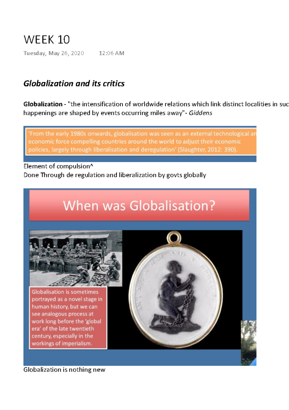 WEEK 10 - lecture slides and notes for intro to international relations ...