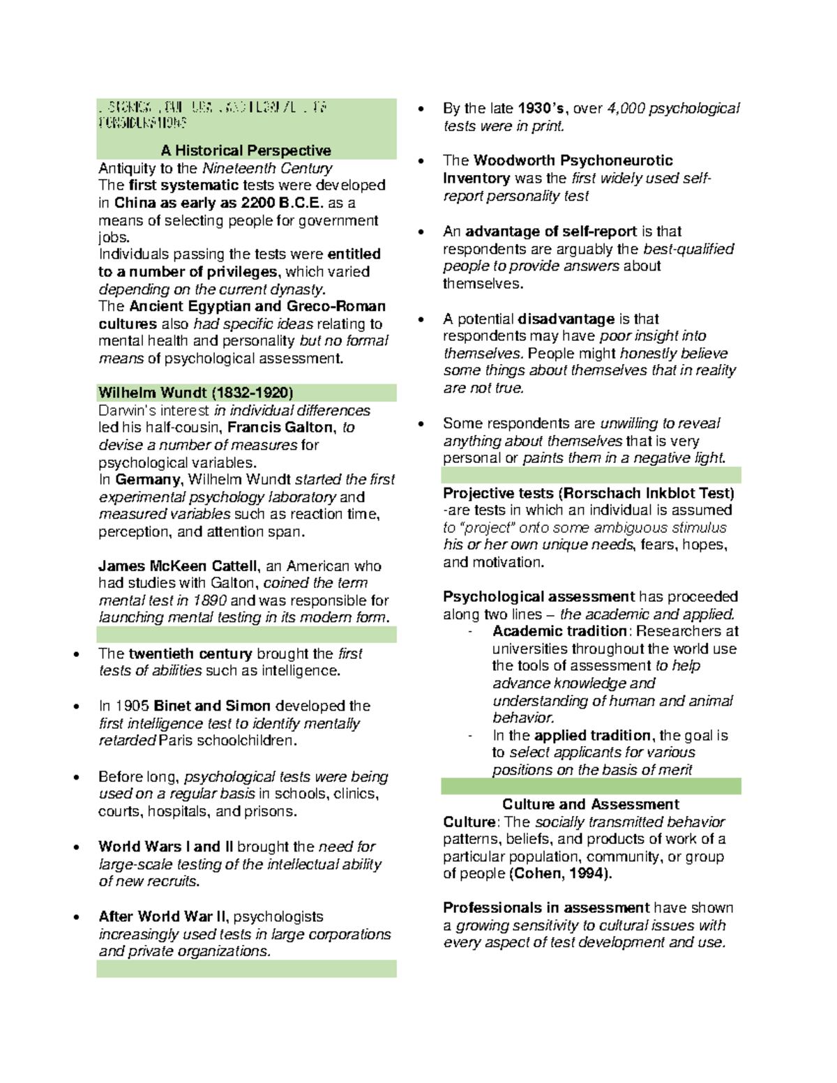 Psych ASS - A Historical Perspective Antiquity to the Nineteenth ...