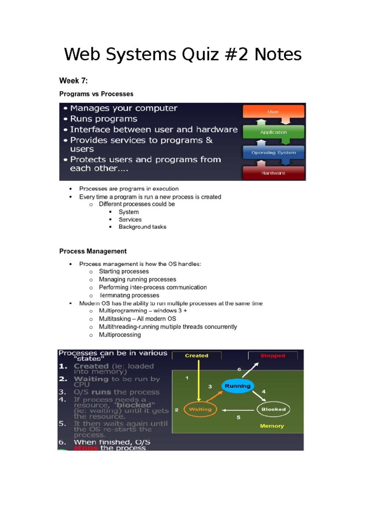 Web Systems Quiz 2 - Quiz 2 - 31268 - Web Systems Quiz #2 Notes - Studocu