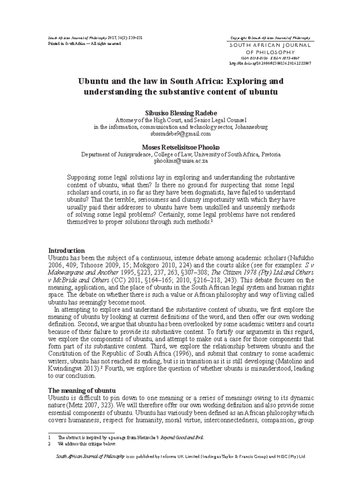 Phooko-ubuntu-sajop v36 n2 a7-1 - South African Journal of Philosophy ...