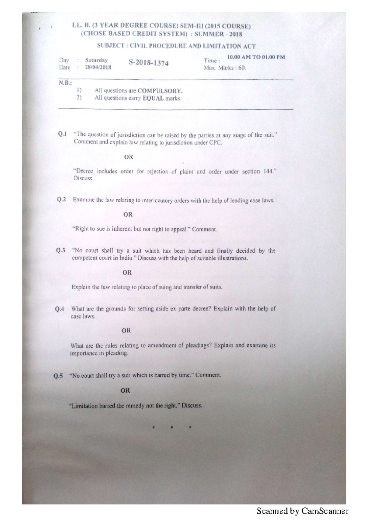 BVP Question Papers - Ytfg - Bachelor of Law (DU LLB Entrance Exam ...