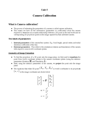Computer vision question bank - UNIT- Overview of computer vision and ...