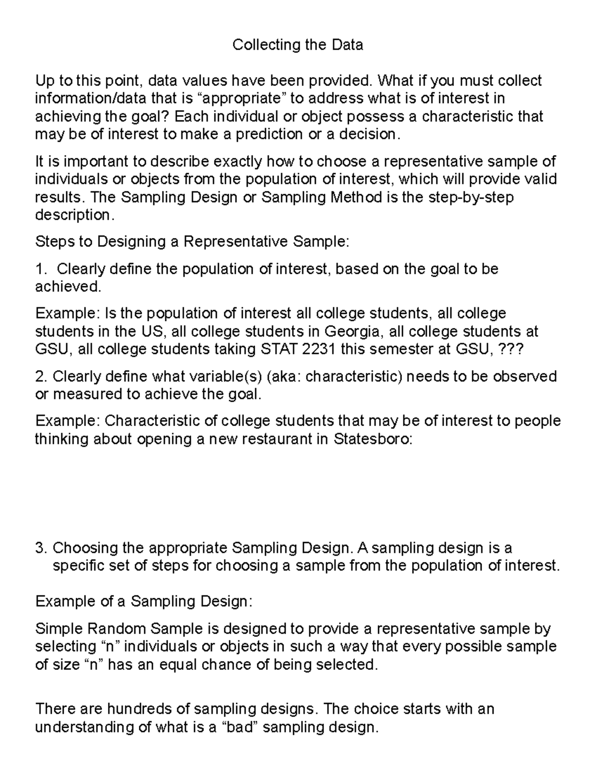 Data Collection - Sampling, Observational Studies, Experiments ...