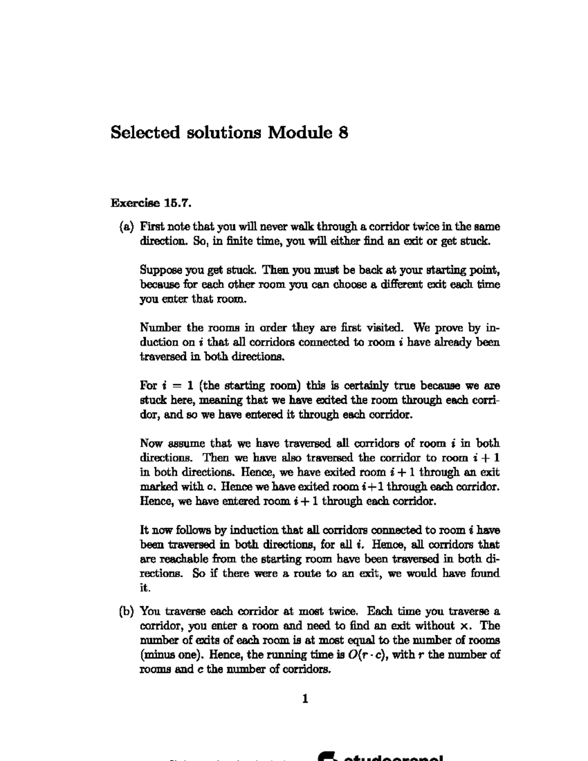 Module 8 selected solutions - Optimization - Studeersnel
