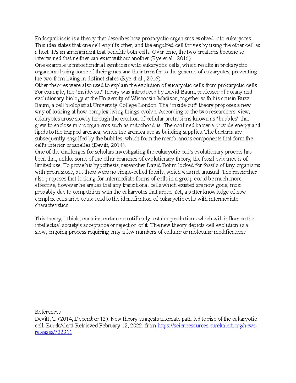 Introduction to Biology 2 UNIT 3 Discussion Assignment 422 ...