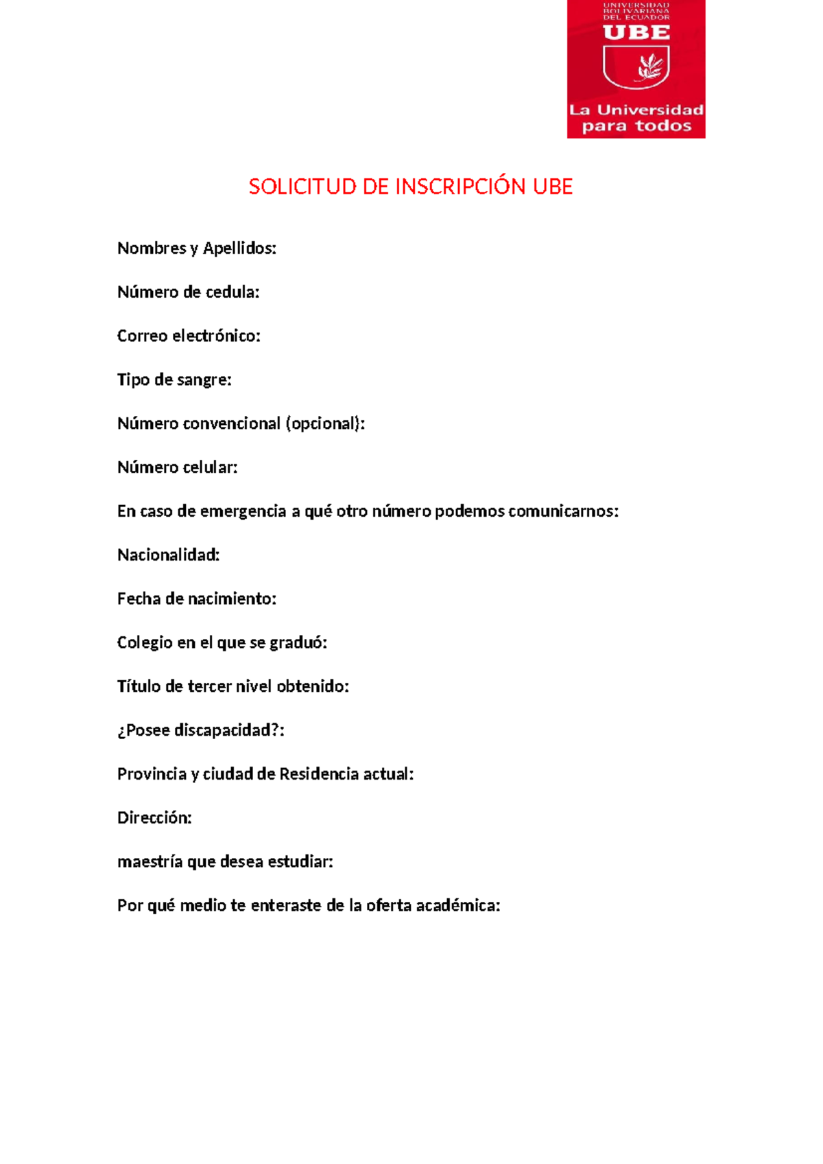 Ficha DE Inscripción UBE - Other Language A: Language and Literature HL ...