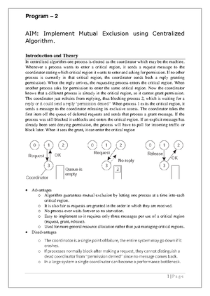 Lab 3 token ring algorithm - AIM: Implement Mutual Exclusion using ...