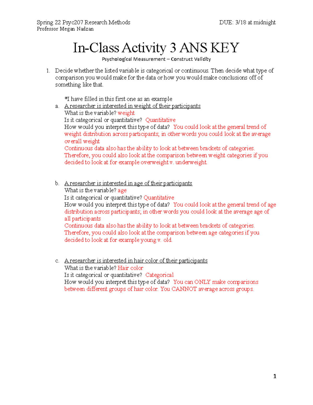 In-Class Activity 3 ANS KEY - Professor Megan Nadzan In-Class Activity ...