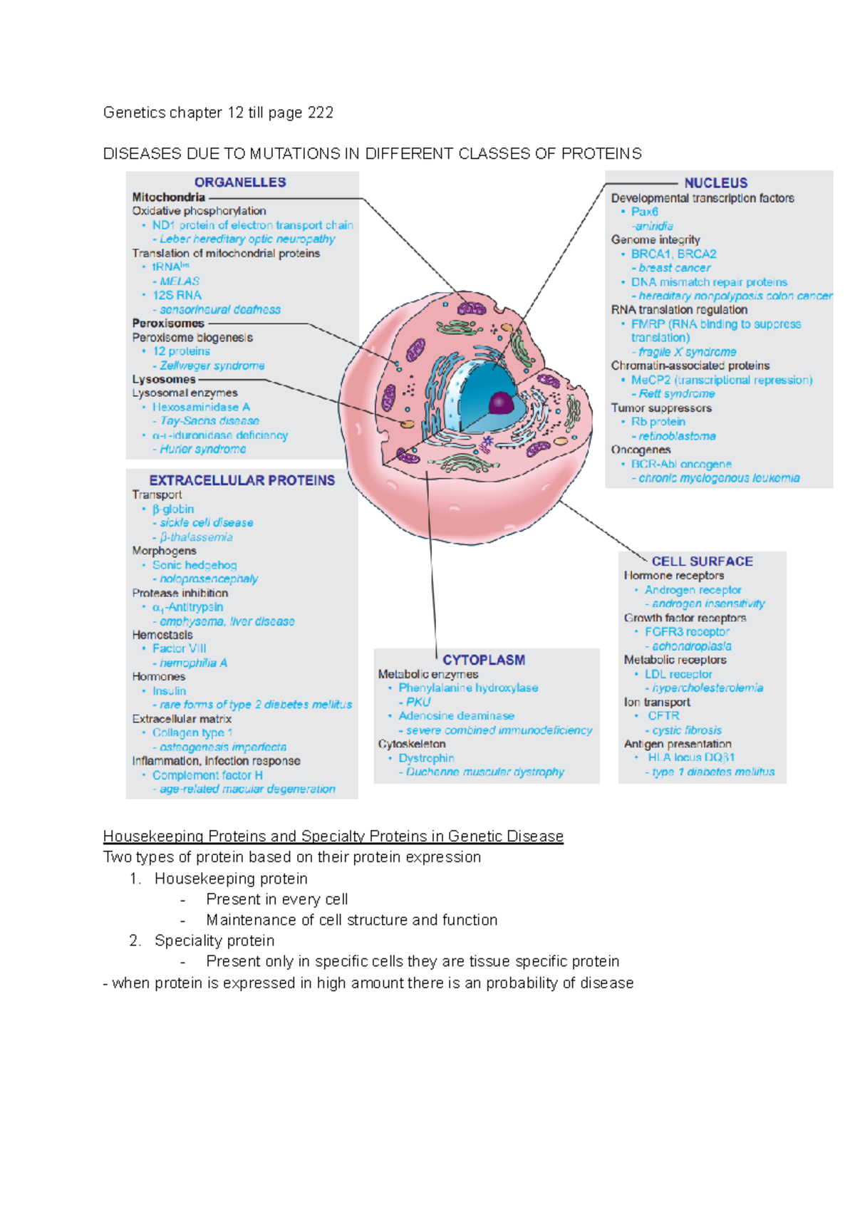 Chapter 12 part 1 - Summary General medicine - Genetics chapter 12 till ...