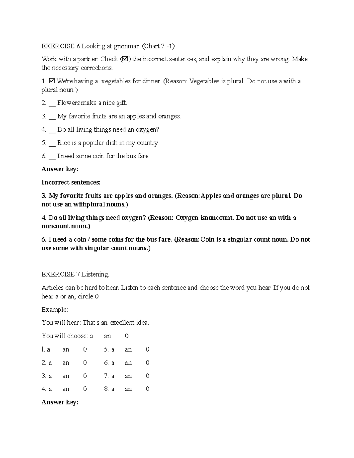 Chapter 7 Exercise 6 Exercise 7 Exercise 8 Exercise 9 And Exercise