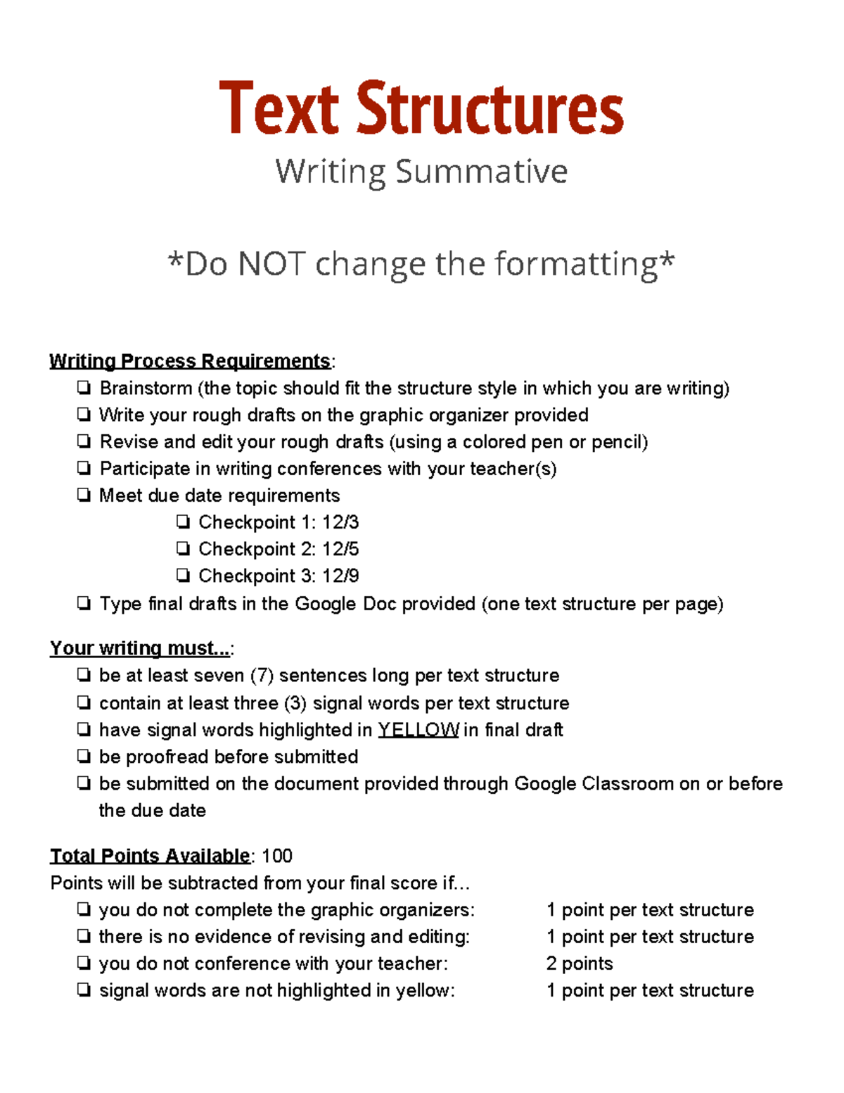 Riley LUSK - Text Structures Writing Summative - Text Structures ...