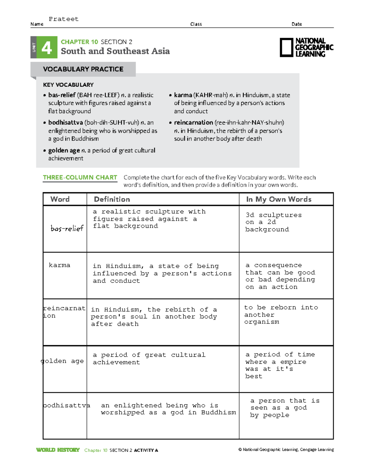 Chapter 10 Section 2 Vocab - Name Class Date Chapter 10 SECTION 2 ...