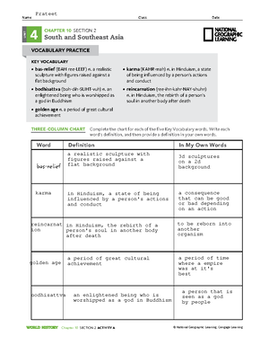 Chapter 10 Section 2 Vocab - Name Class Date Chapter 10 SECTION 2 ...