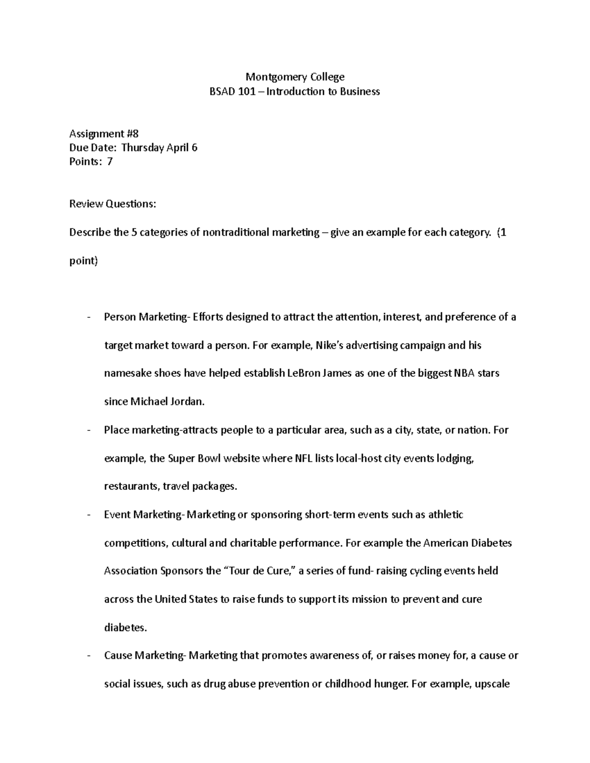 Business 101 Chapter 11 - BSAD 101 – Introduction to BusinessMontgomery ...