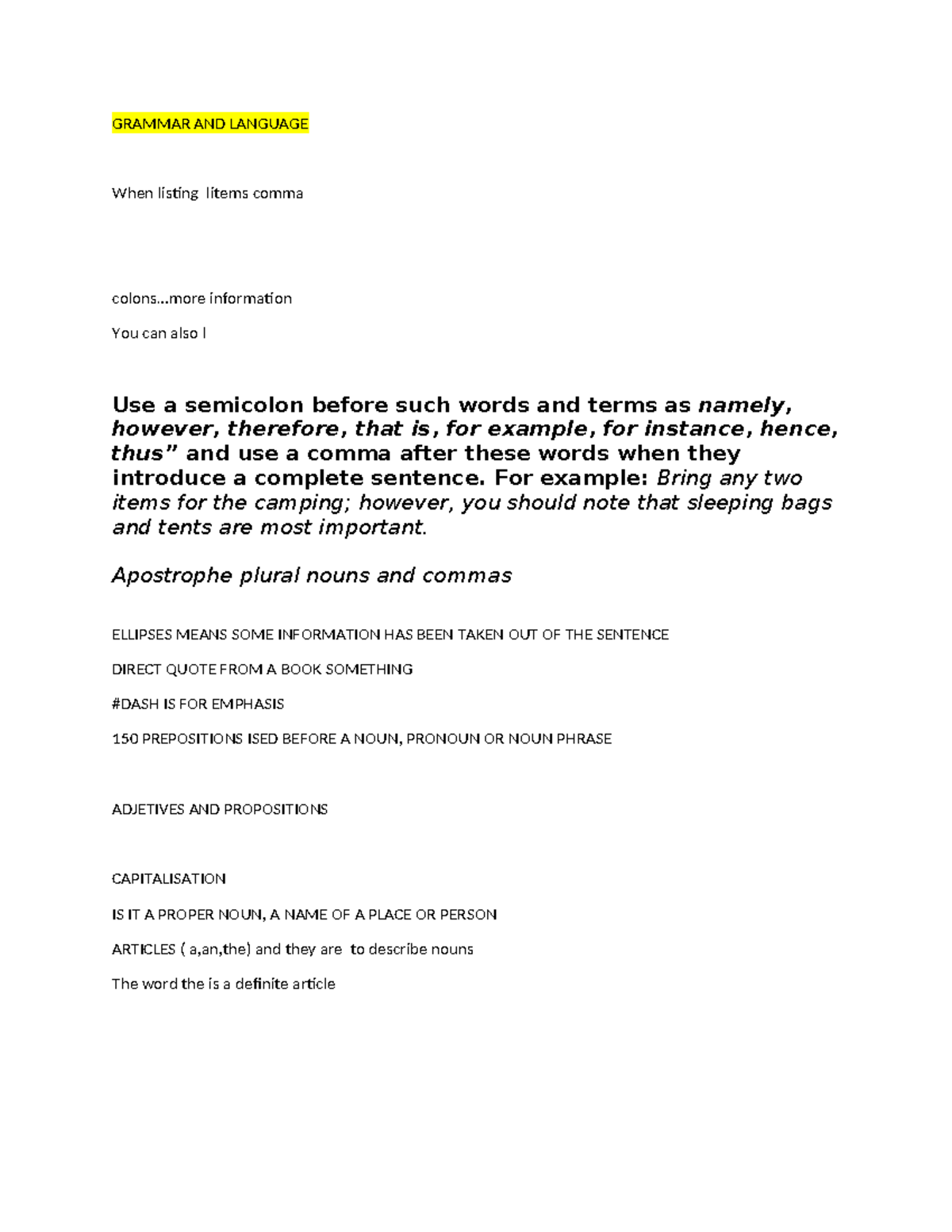 Grammar AND Language - Summary Foundations in English Literary Studies ...