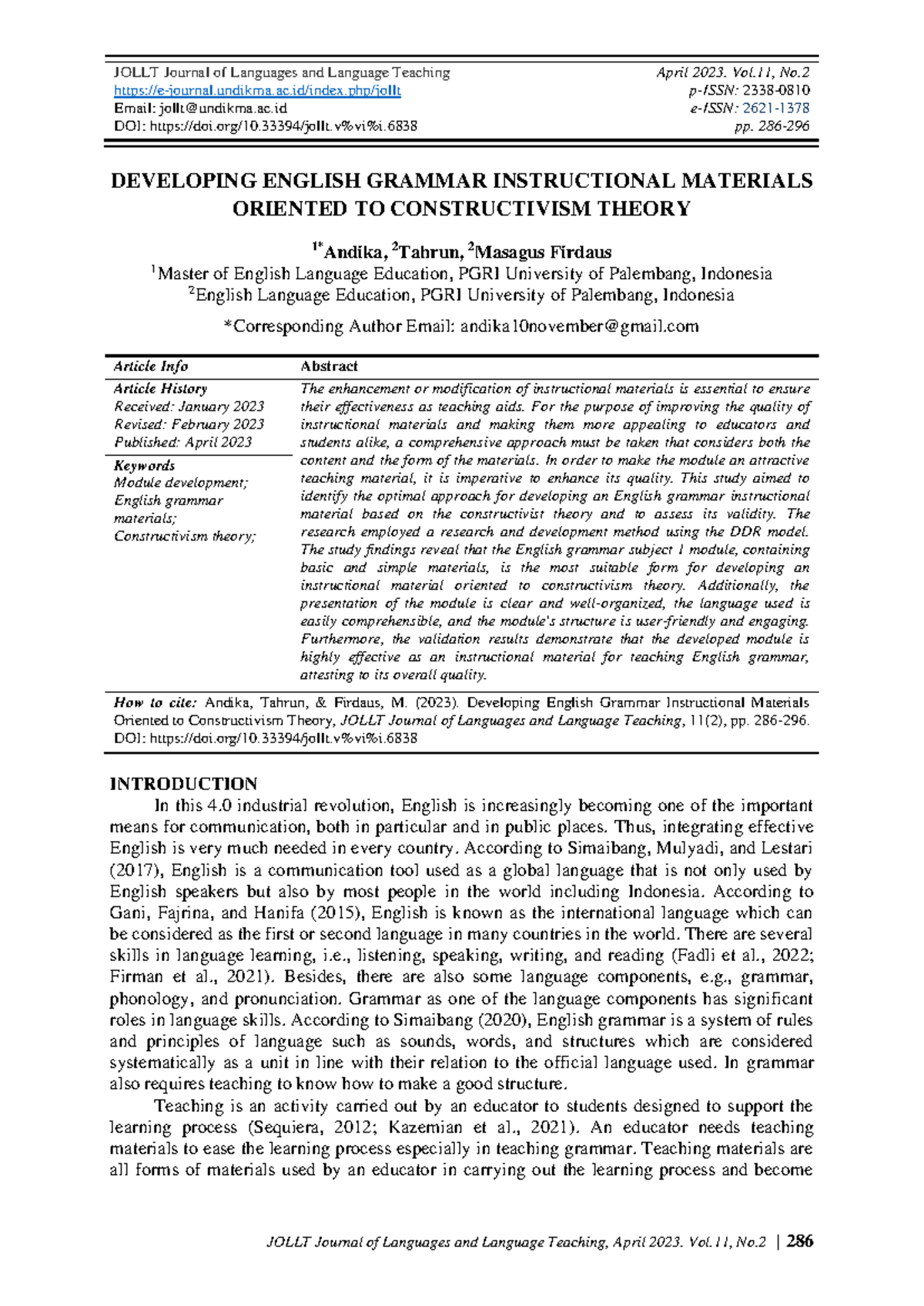 6838 27324 1 PB - Information for research - JOLLT Journal of Languages ...